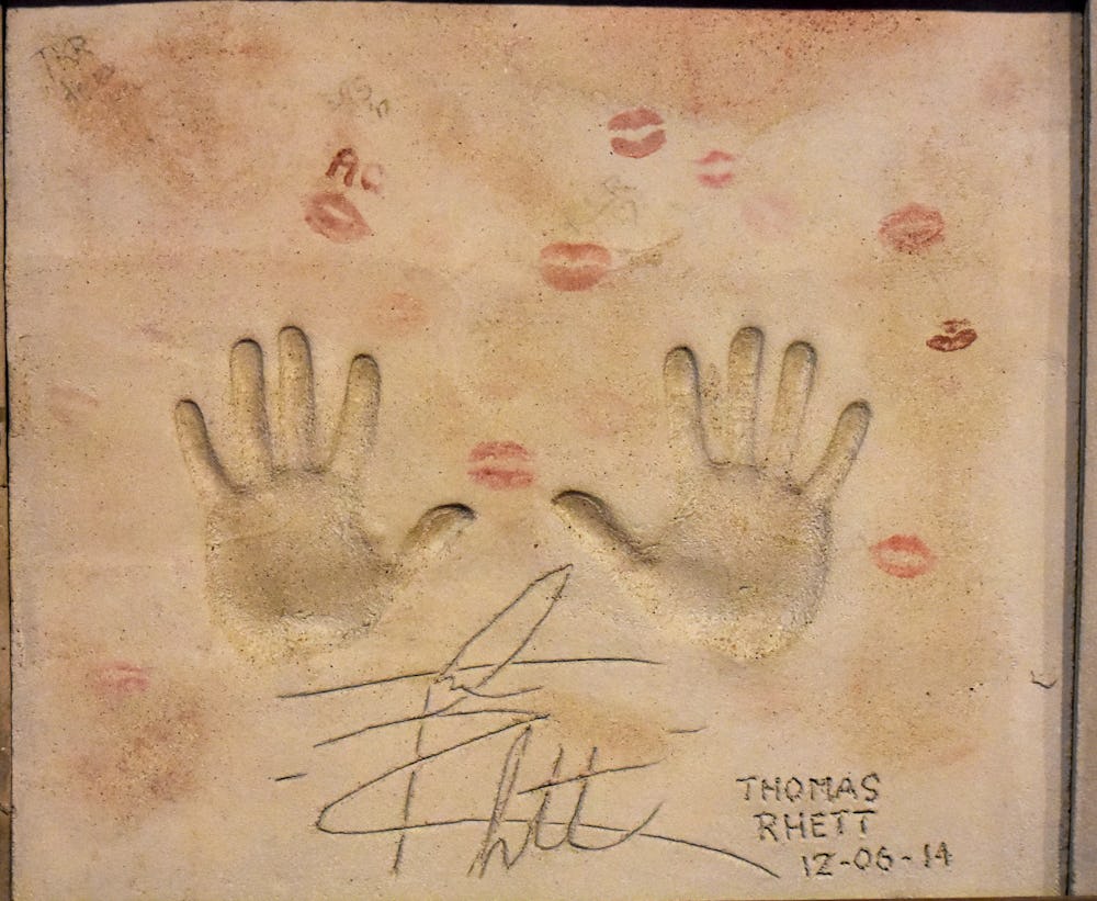 World Famous "Wall of Fame" Handprints at Billy Bob's Texas